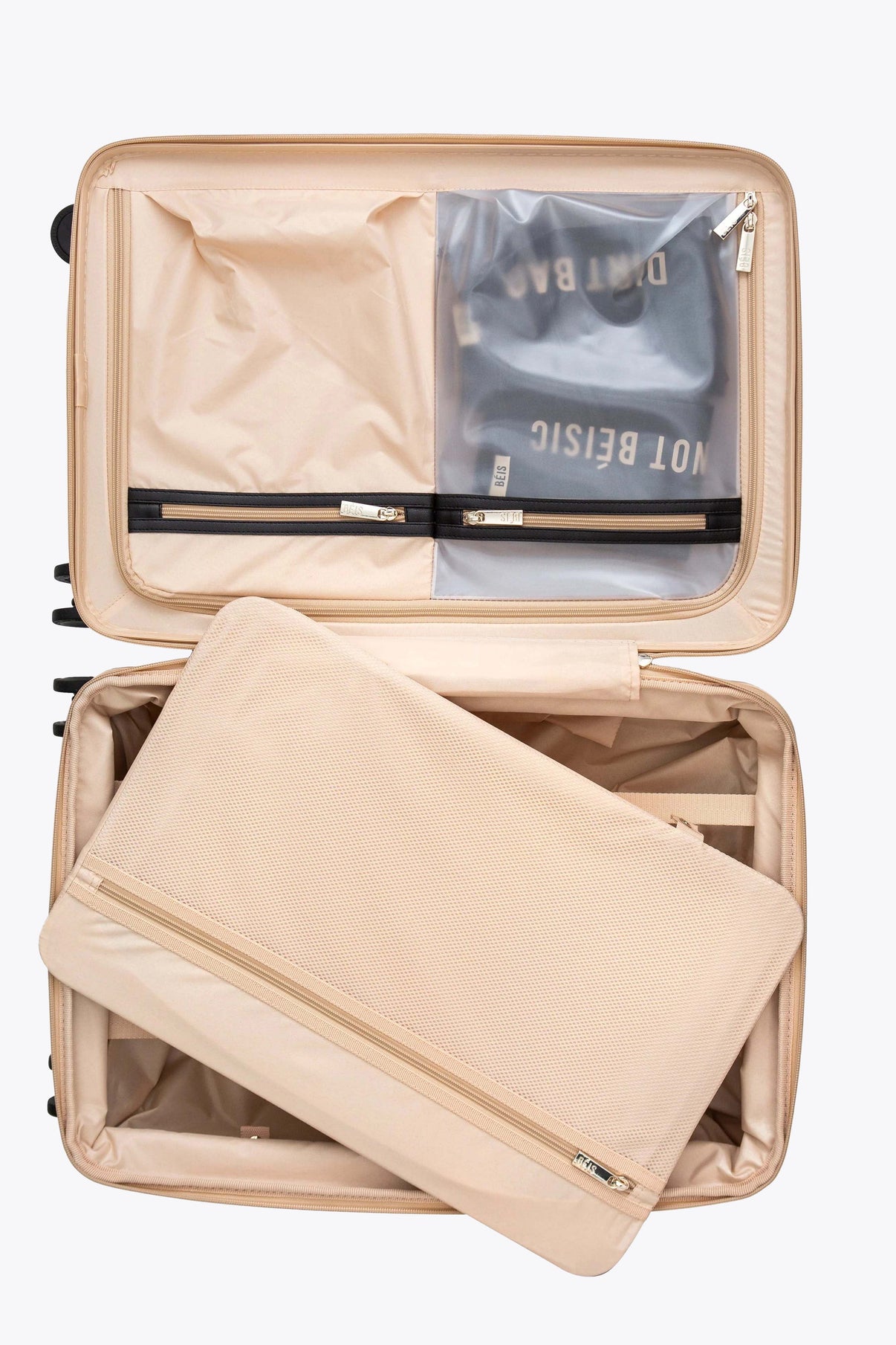 BÉIS 'The Carry-On Roller' in Beige - 21" Carry On Rolling Luggage ...