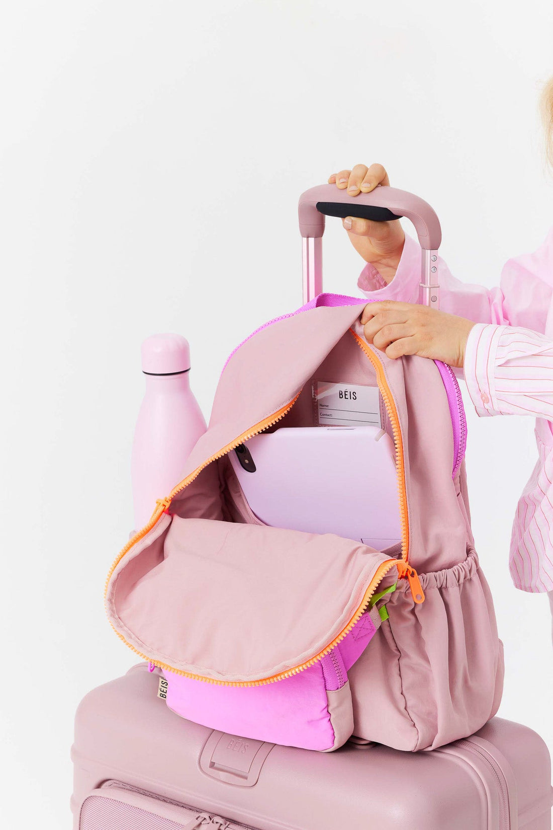 BÉIS 'The Kids Backpack' in Atlas Pink - Best Travel Backpack For Kids ...