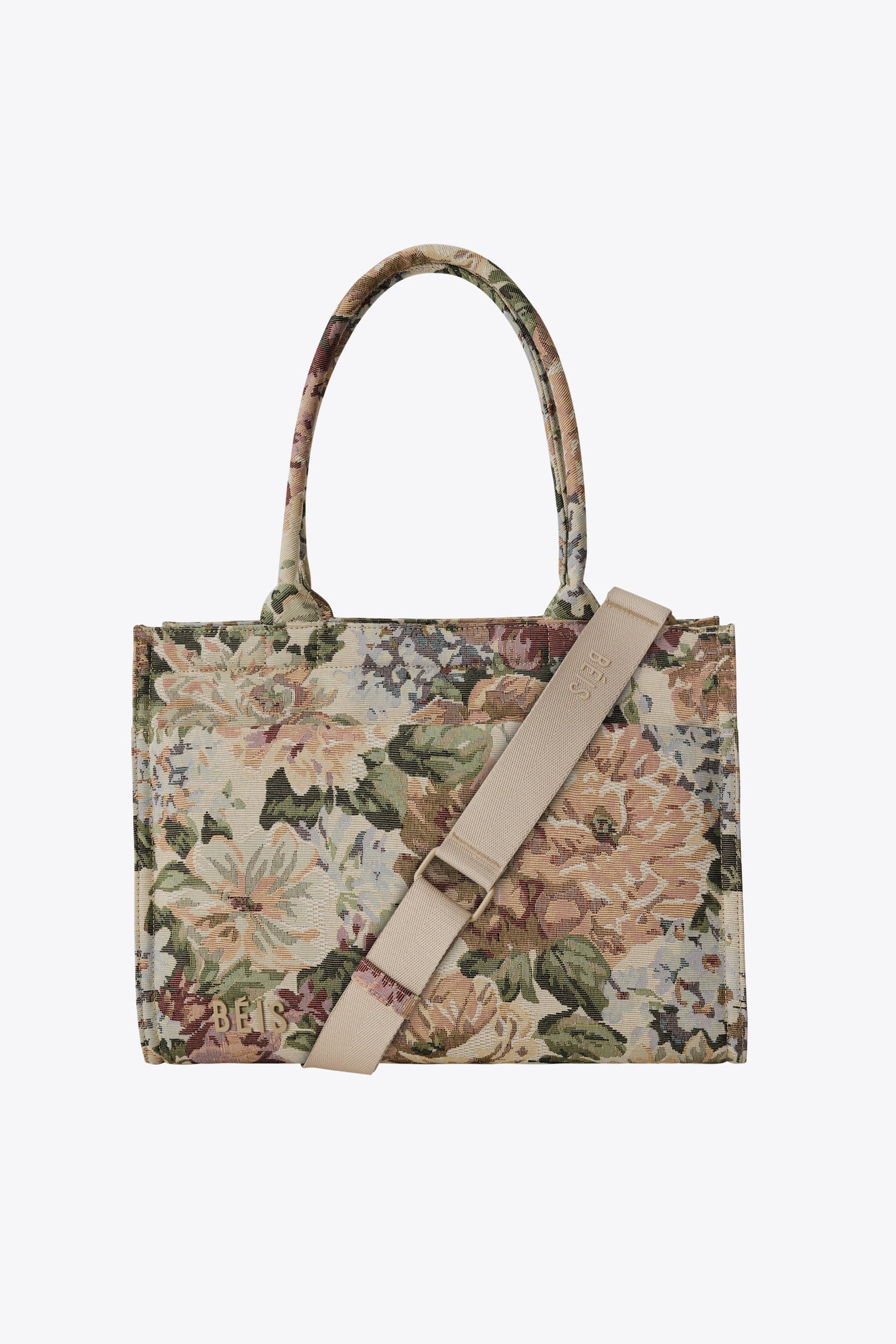 BÉIS 'The Book Tote' in Vintage Floral - Book Tote Bag