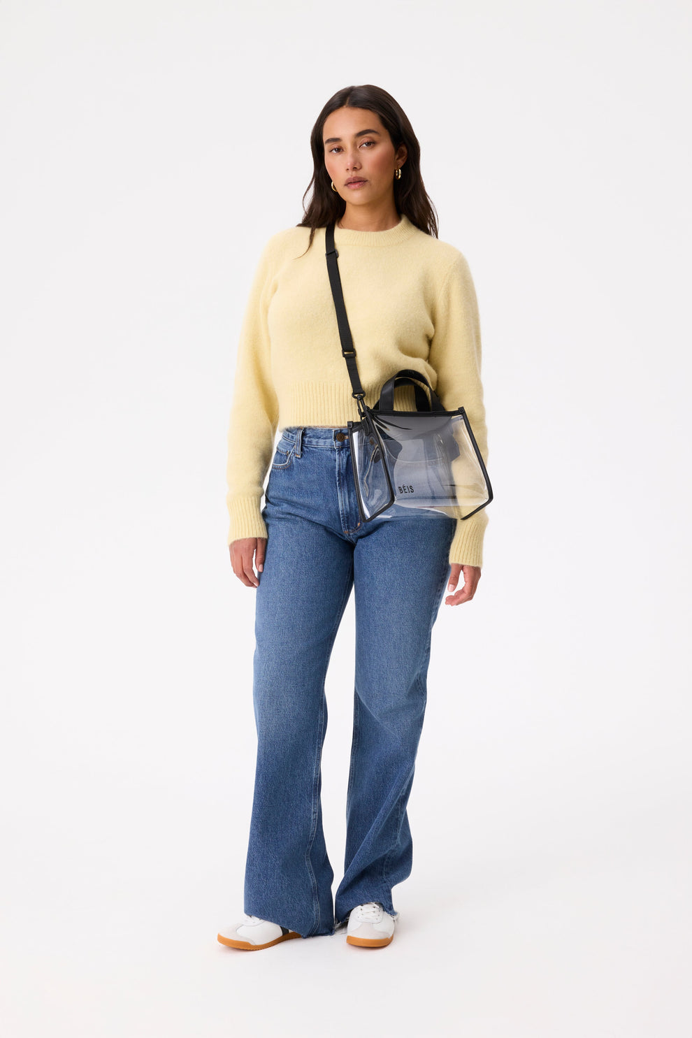 BÉIS 'The Stadium Crossbody'' in Clear with Black Trim - Small Clear ...