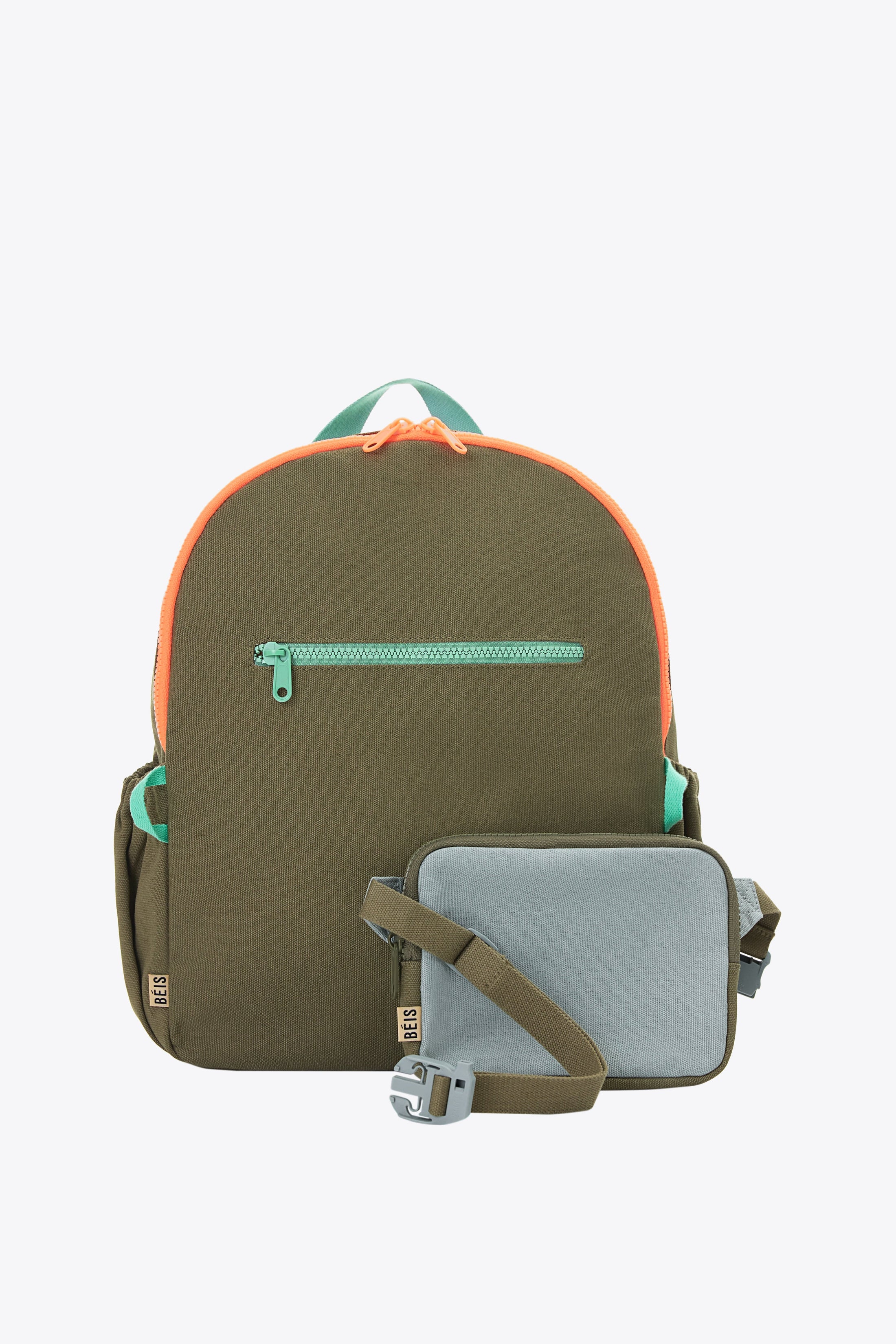 BÉIS 'The Kids Backpack' in Olive - Olive Green Kids Backpack for ...