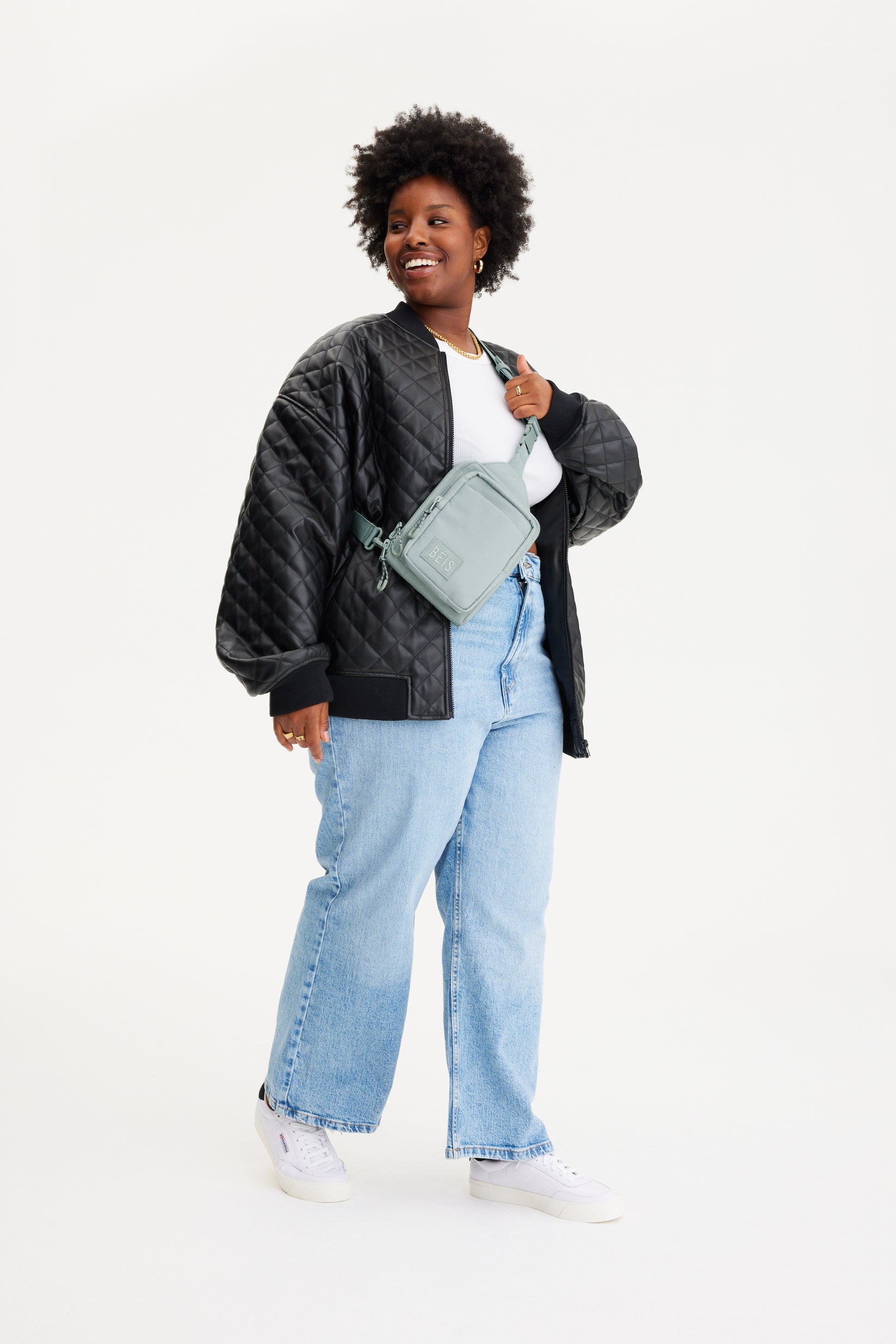 BÉIS 'The Sport Sling' in Slate - Crossbody Athletic Gym Bag