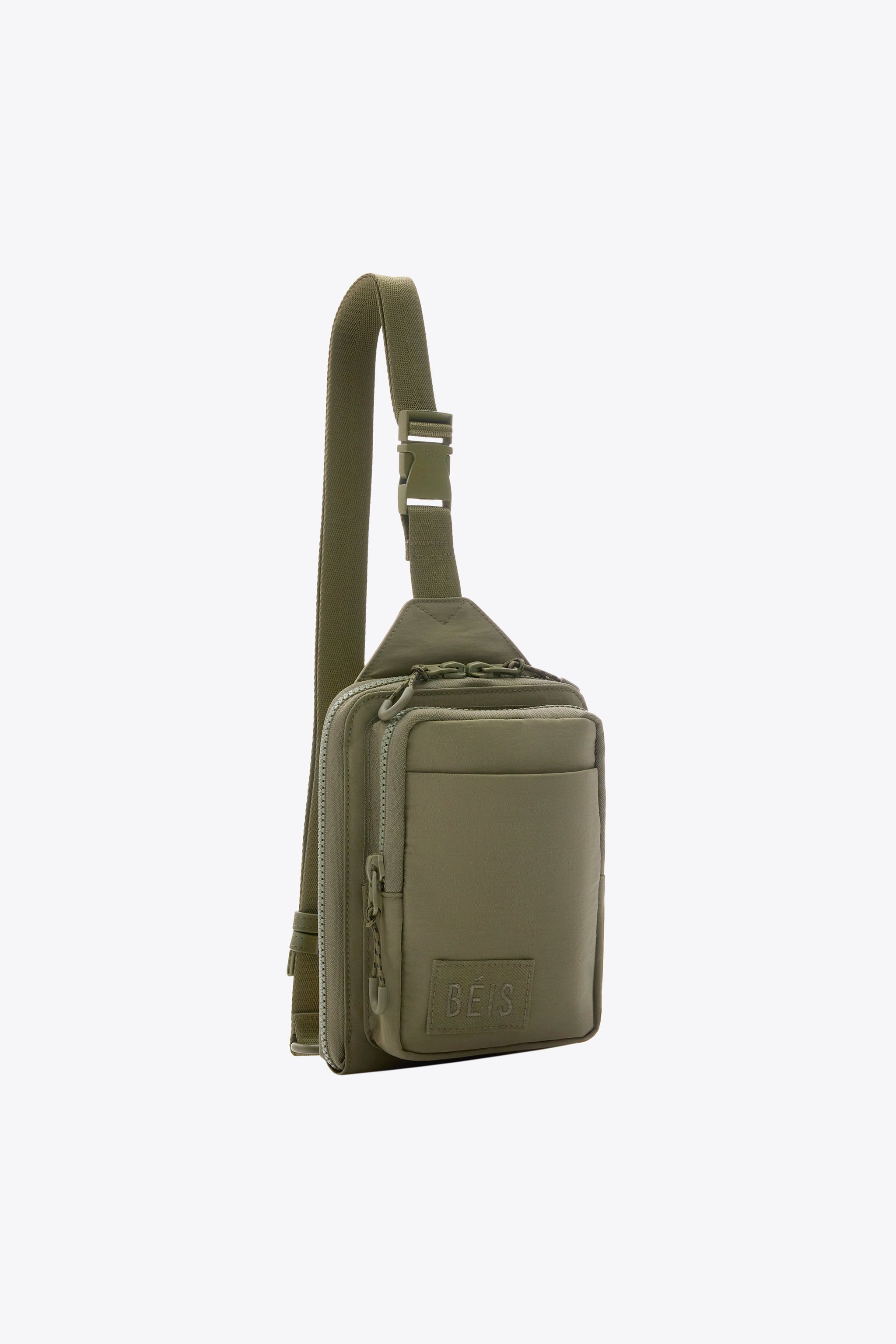 BÉIS 'The Sport Sling' in Olive - Olive Green Crossbody Sling Bag ...