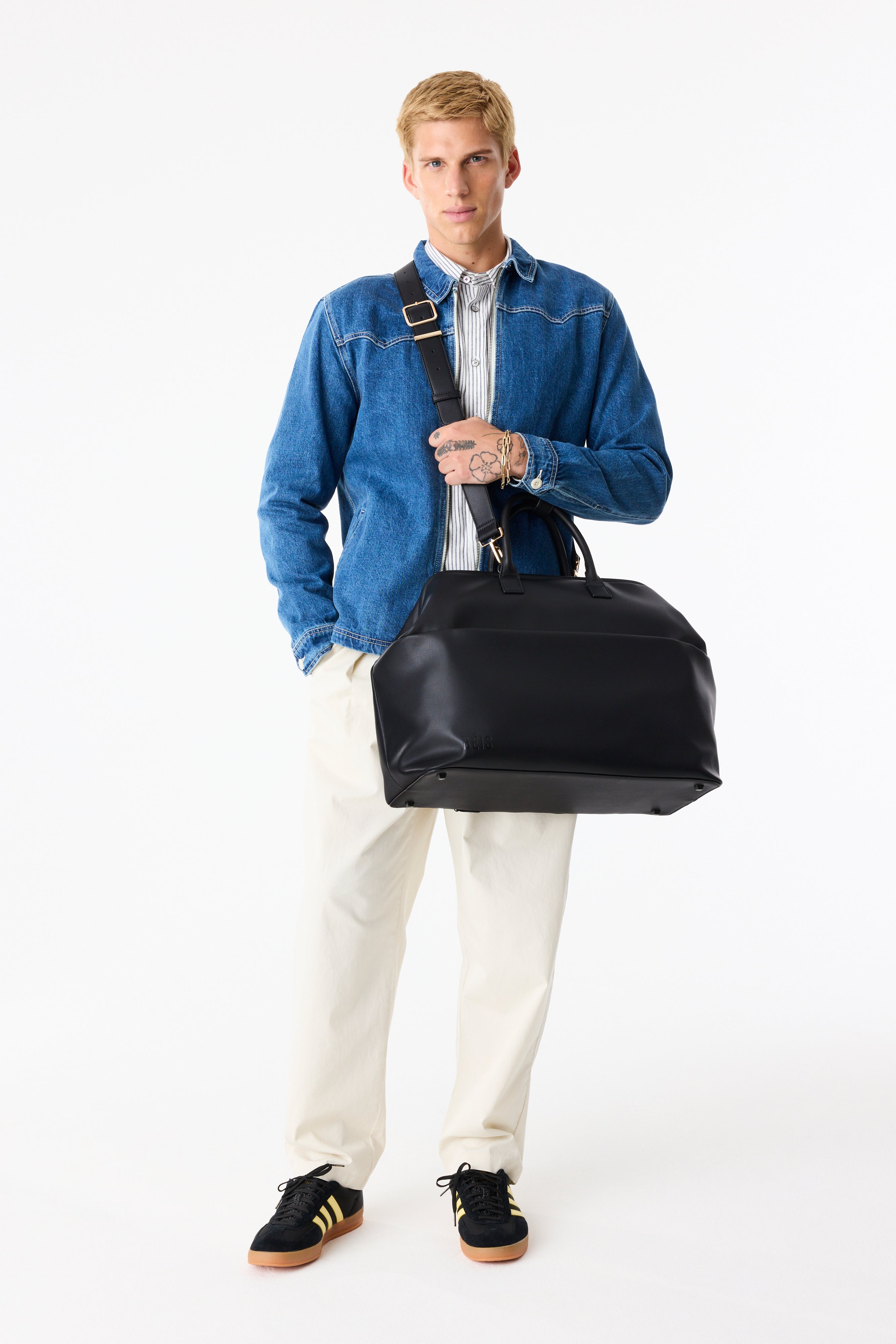 BÉIS 'The Wicked Weekender' in Black - Black Weekender Bag & Overnight ...