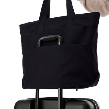 BÉIS 'The Utility Tote' in Black - Black Large Travel Tote Bag