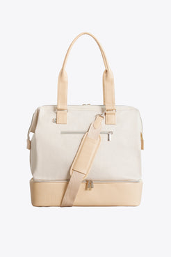 BÉIS 'The Mini Weekender' In Beige - Small Beige Weekender Bag & Travel ...