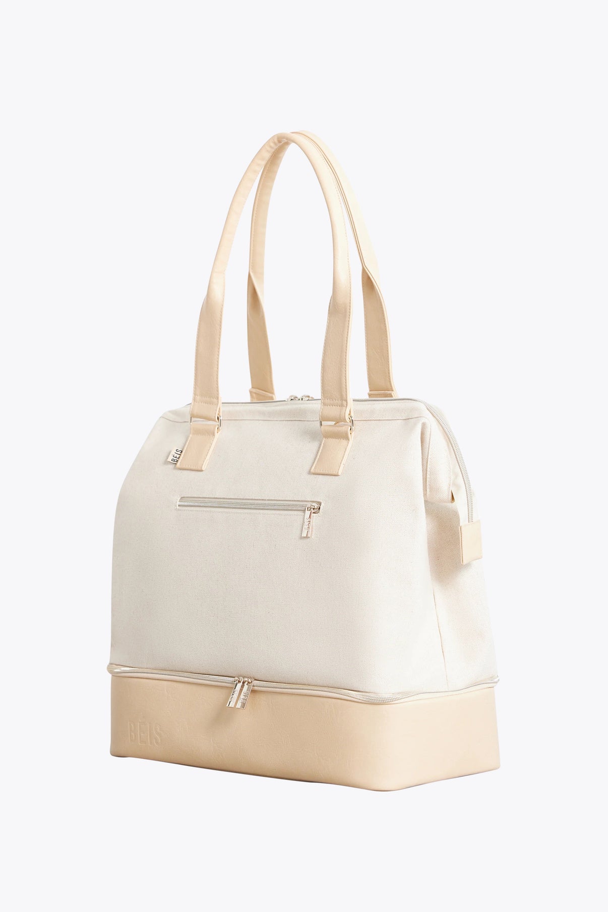 BÉIS 'The Mini Weekender' In Beige - Small Beige Weekender Bag & Travel ...