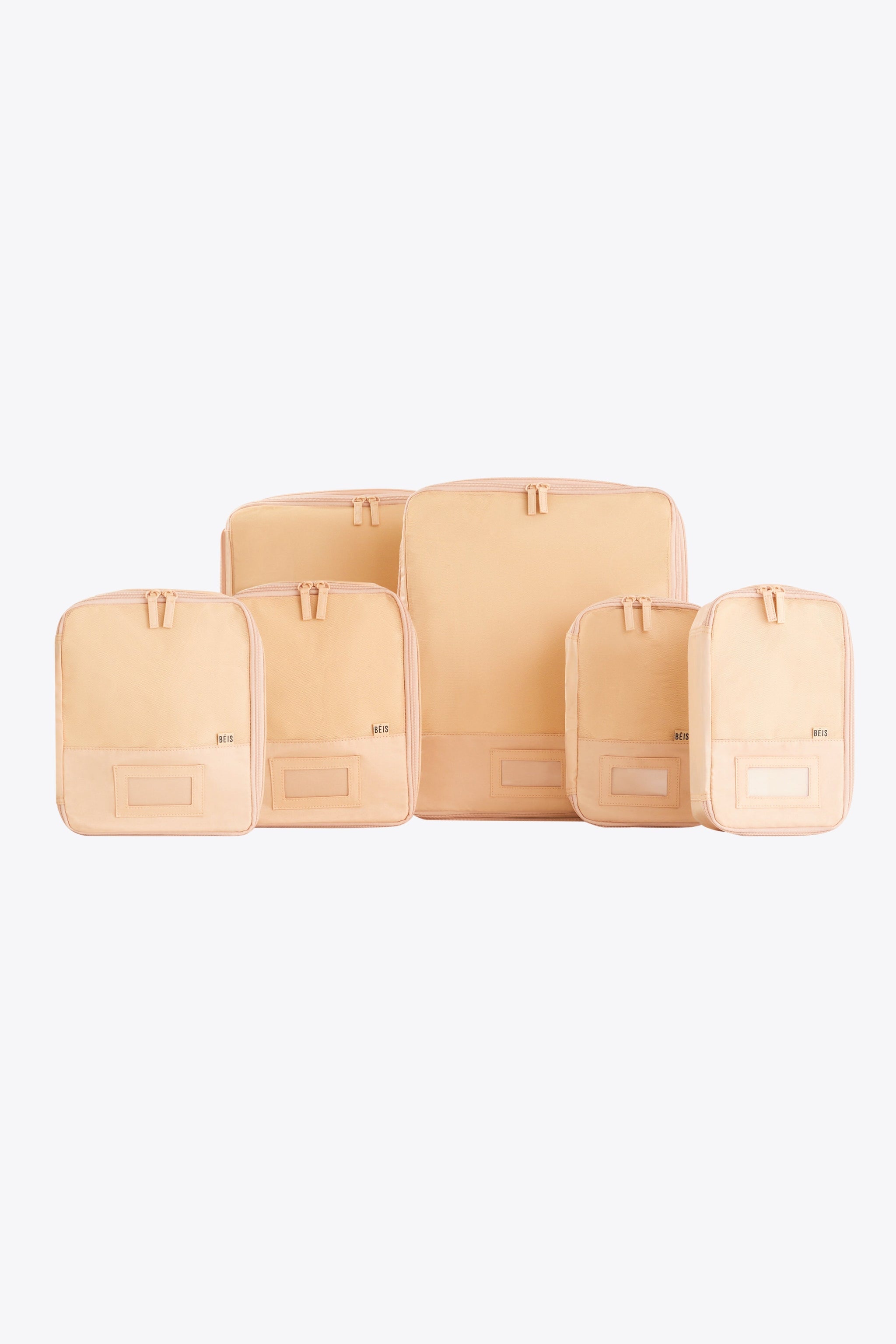 Béis 'The Compression Packing Cubes 6pc' in Beige - 6 Piece Set Of ...