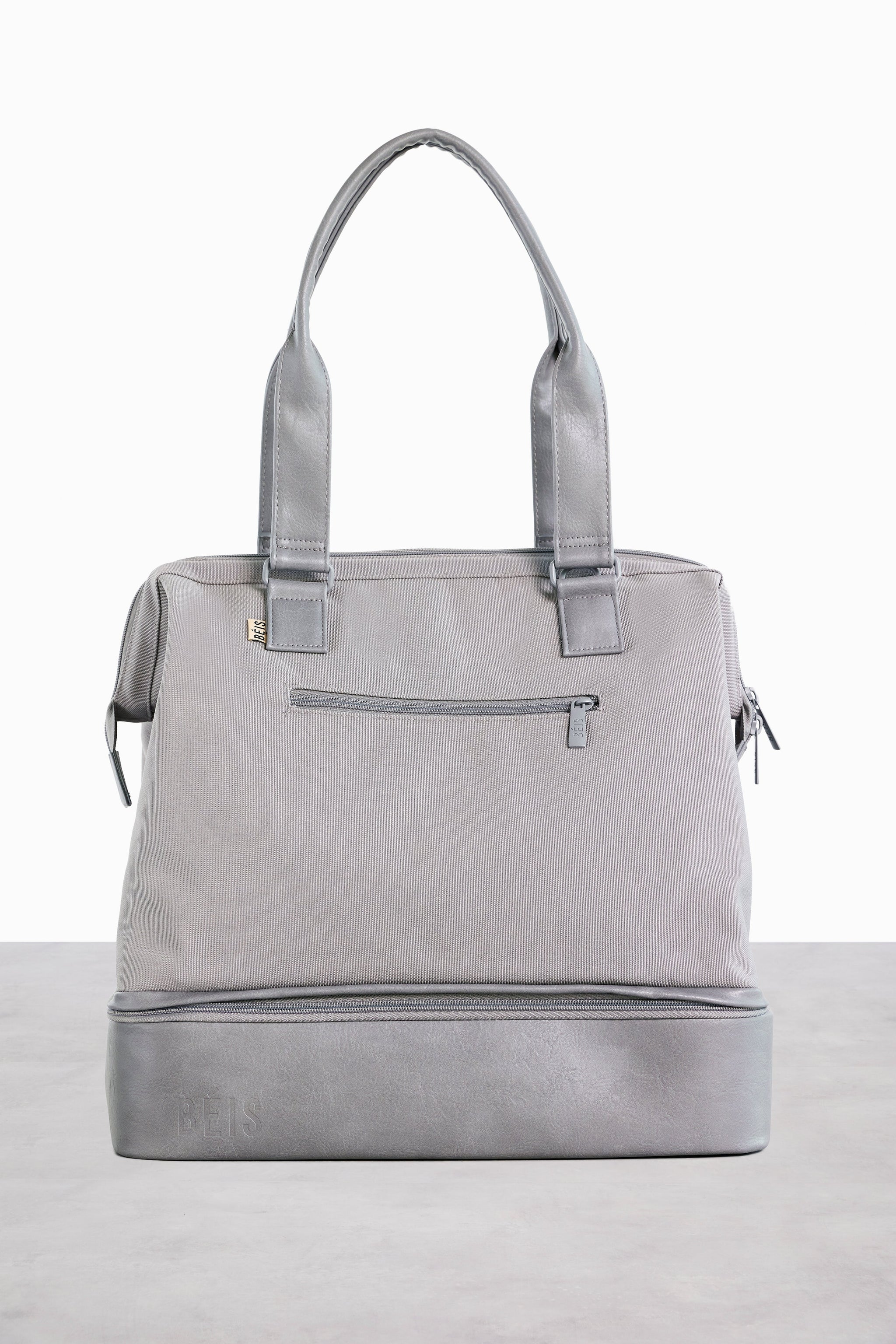BÉIS 'The Convertible Mini Weekender' In Grey - Small Grey Weekender ...