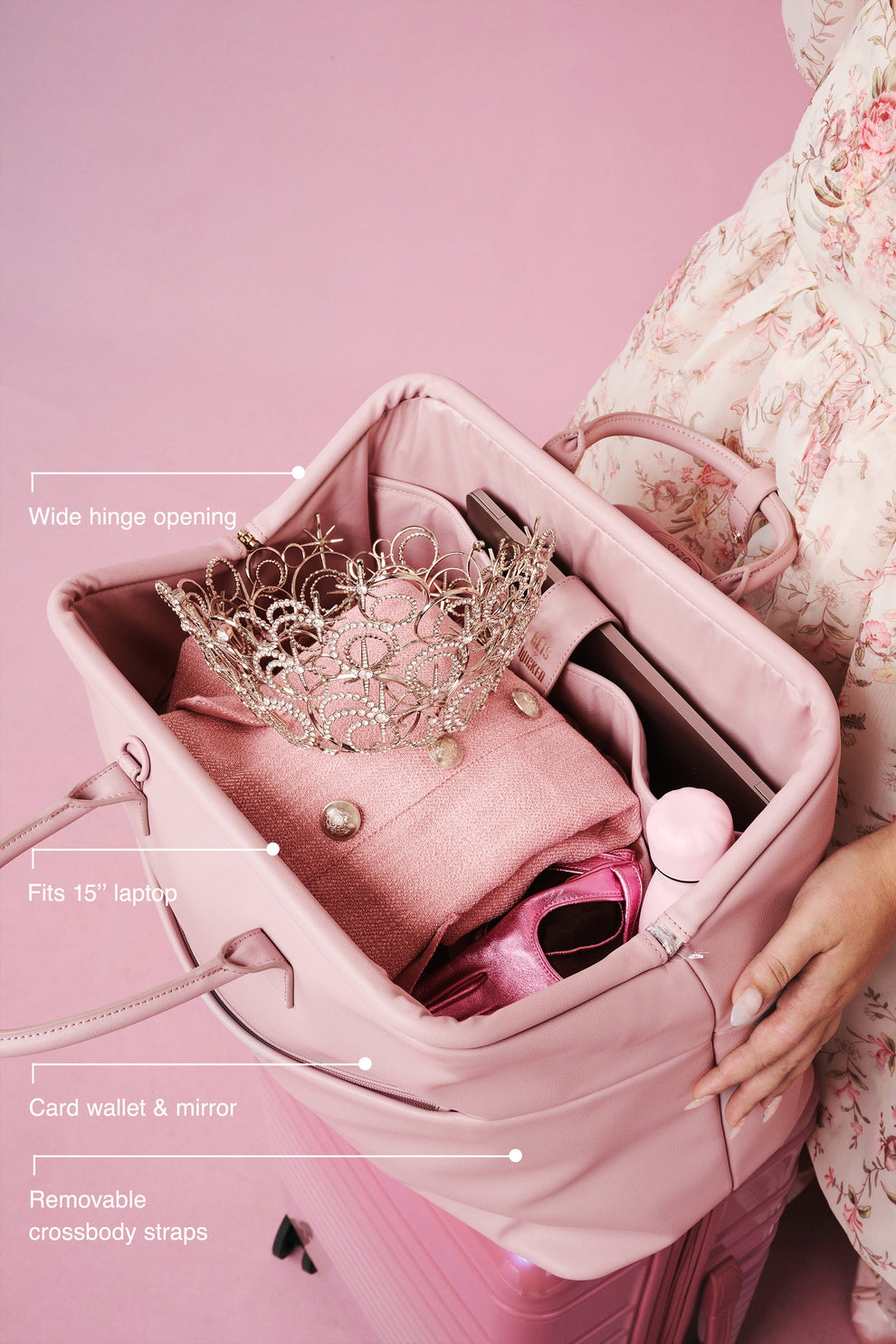 BÉIS 'The Wicked Weekender' in Wicked Pink - Pink Weekender Bag ...