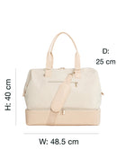 BÉIS 'The Mini Weekender' In Beige - Small Beige Weekender Bag & Travel ...