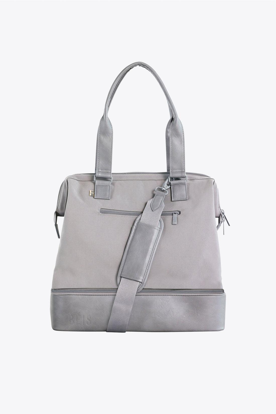 BÉIS 'The Convertible Mini Weekender' In Grey - Small Grey Weekender ...