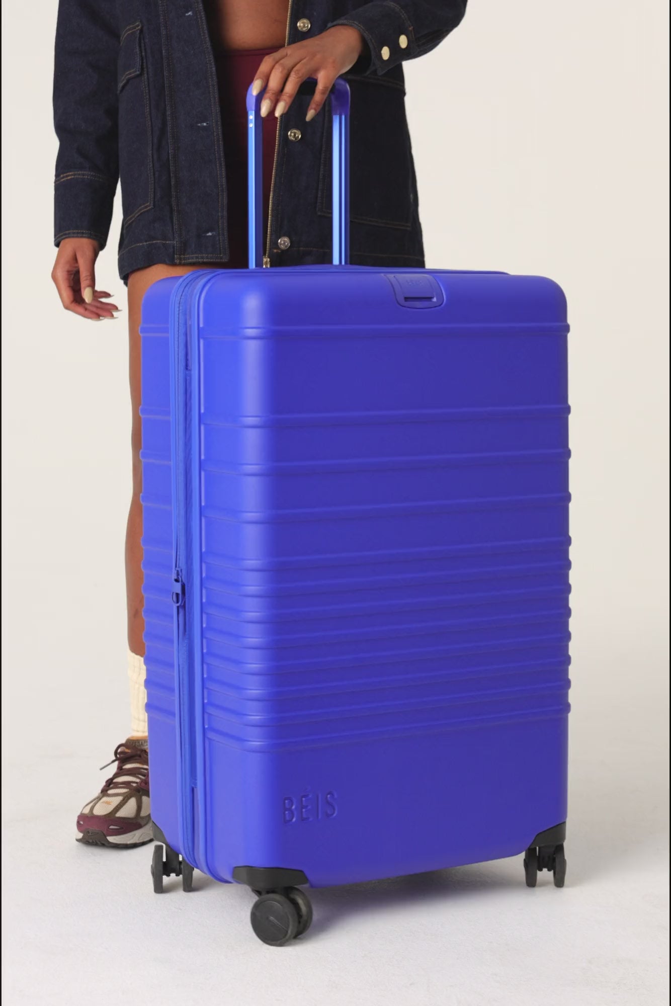 BÉIS 'The Large Check-In Roller' in Slate - 29" Large Checked Luggage ...