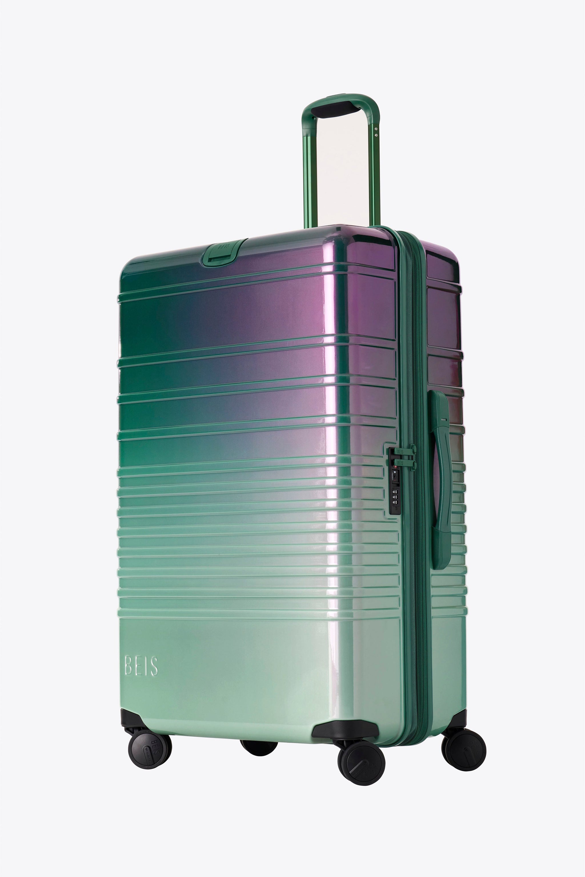 BÉIS 'The Large Check-In Roller' in Wicked Green - Iridescent Ombre ...