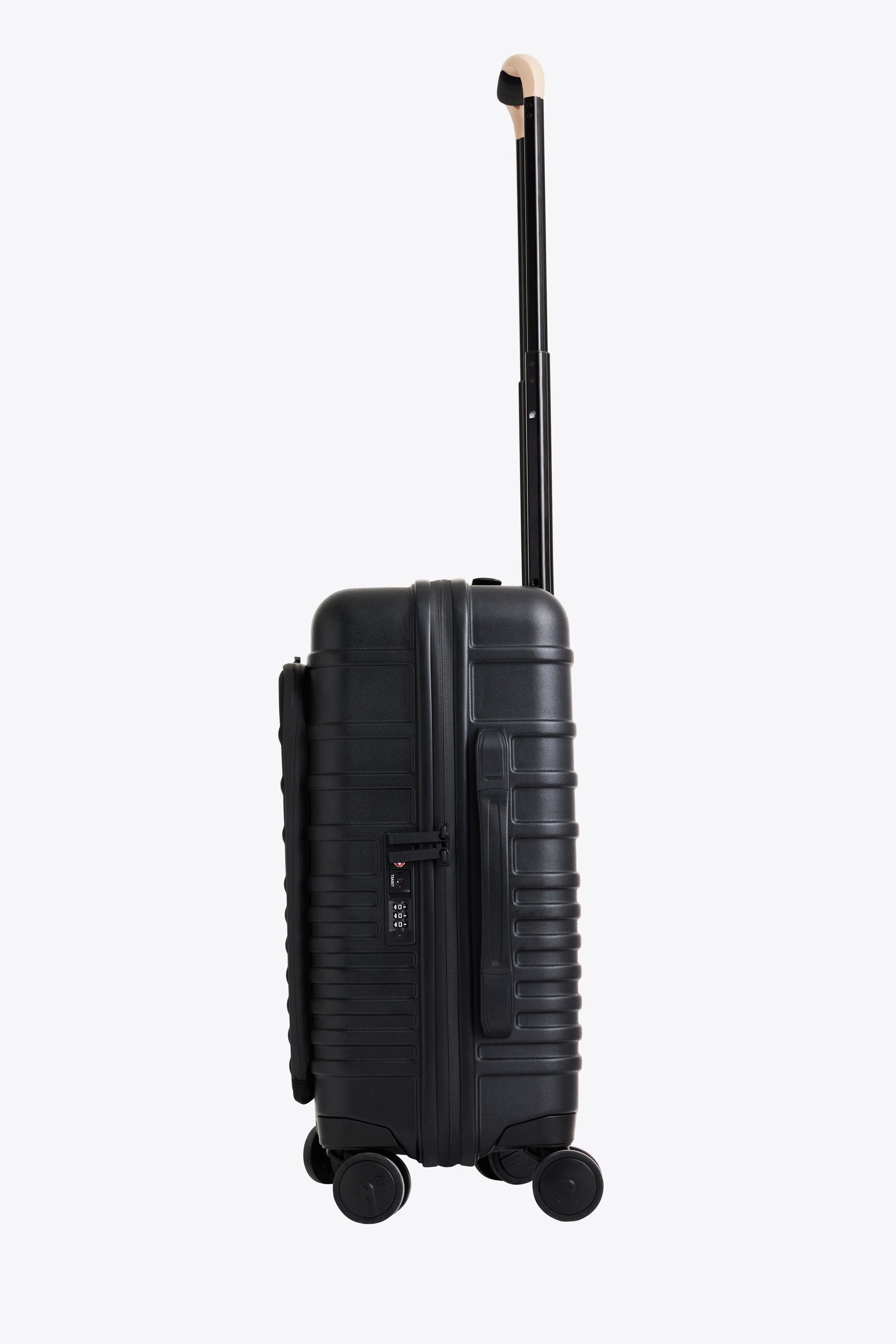 Béis 'The Front Pocket Carry-On' In Black - Black Carry-On Luggage With ...