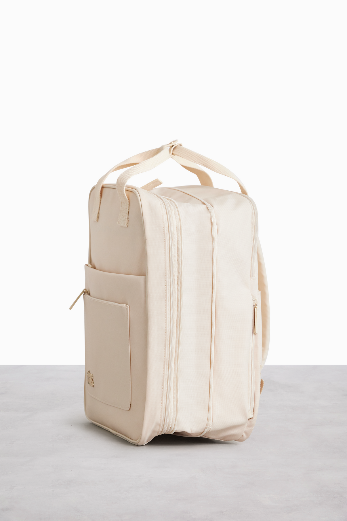 BÉIS 'The Expandable Backpack' in Beige - Expandable Travel Backpacks